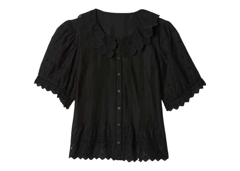 Gap x DÔEN Cropped Eyelet Shirt True Black - SS24 - US