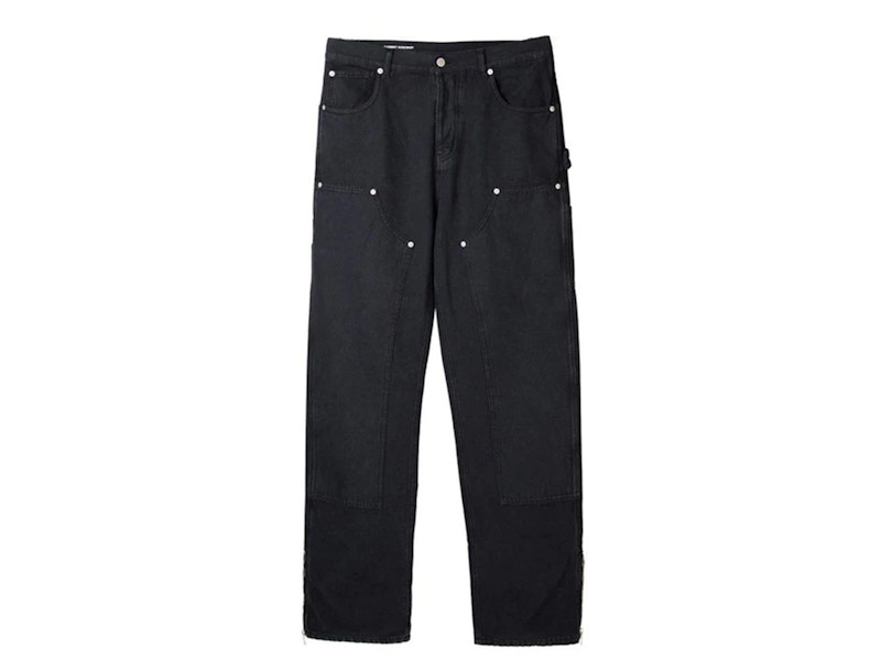 Garment Workshop Berlin Pop-Up Double-Knee Carpenter Jeans Washed Black ...