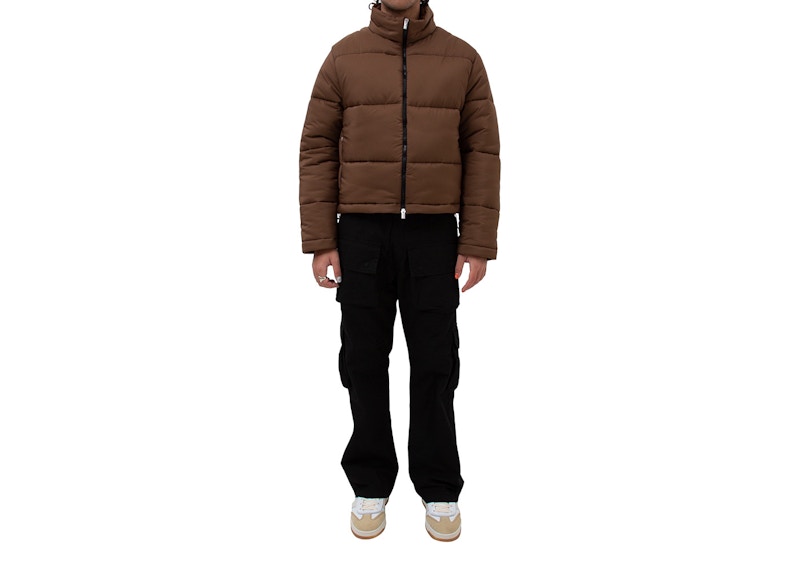 Garment Workshop Brown Boxy Puffer Jacket Mocha Brown - FW22 - US