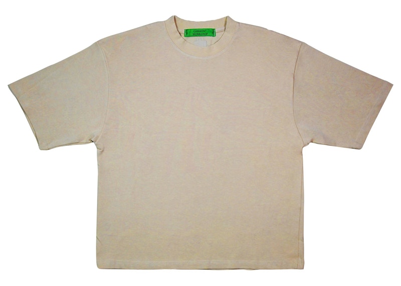 Garment Workshop Classic Boxy Fit Cotton Tee Tan Beige Men's - SS22 - US
