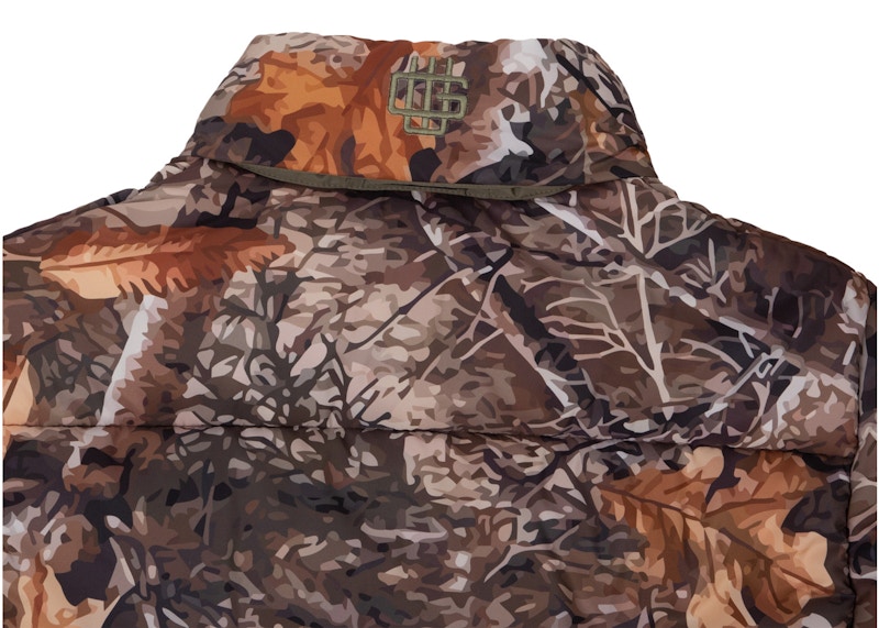 Garment Workshop Tree Camouflage Print Boxy Puffer Jacket Tree Camo ...