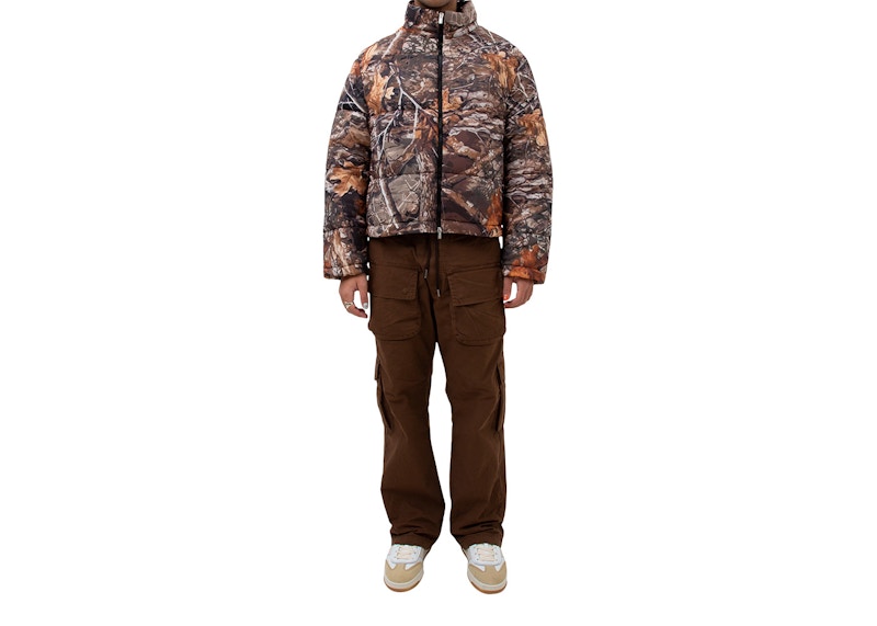 Garment Workshop Tree Camouflage Print Boxy Puffer Jacket Tree Camo ...