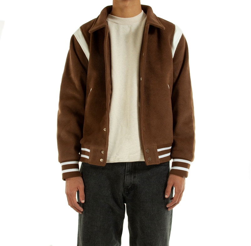 Garment Workshop Varsity Jacket Mocha Brown Men's - GB
