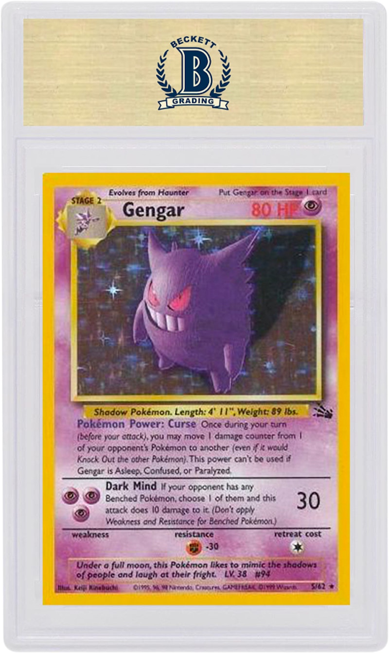 Gengar-Holo 1999 Pokemon TCG Fossil #5/62 (PSA or BGS Graded) - 1999 - US