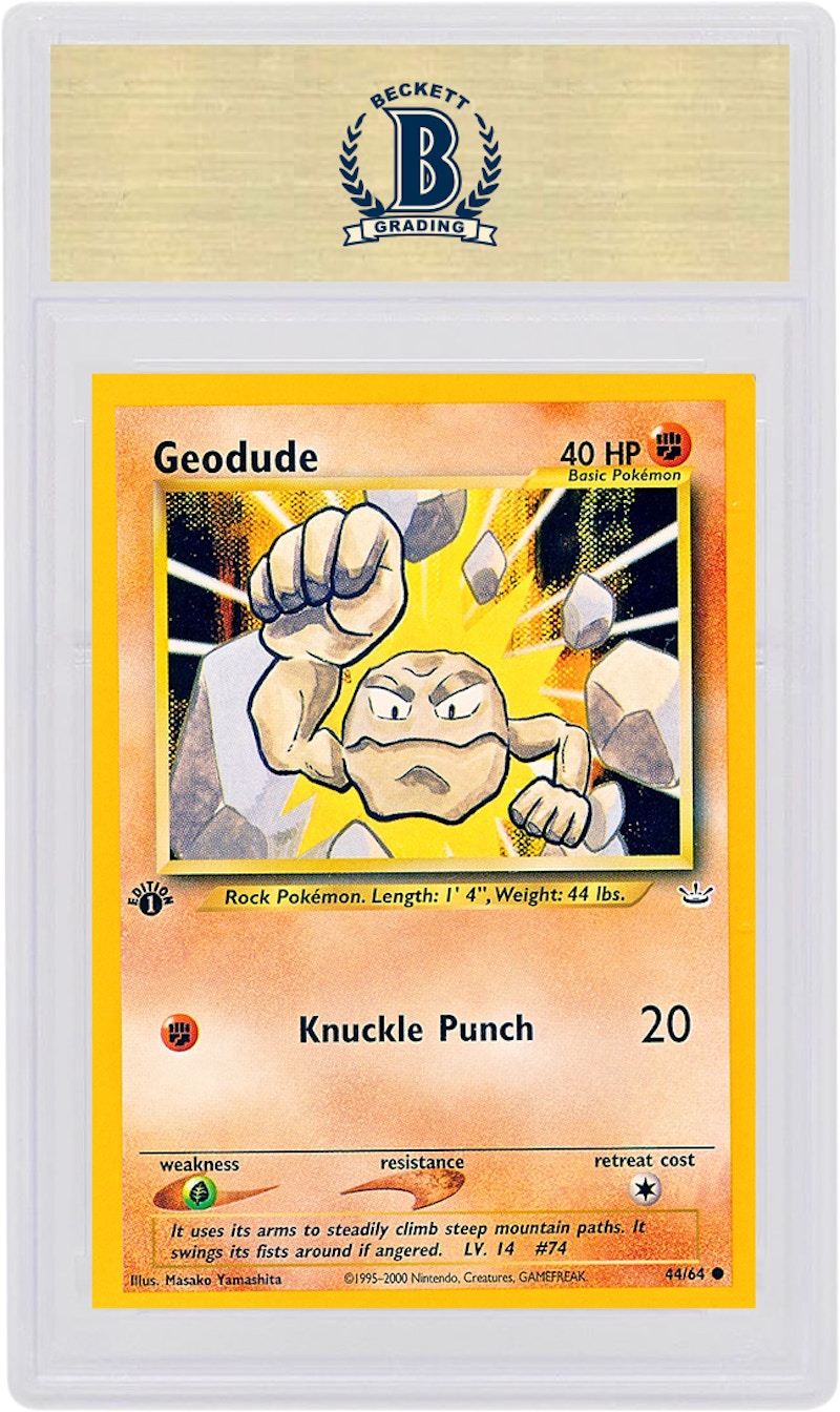 Geodude 2001 Pokemon TCG Neo Revelation 1st Edition #44/64 (PSA or BGS ...