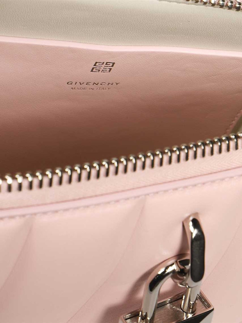 Givenchy Antigona Lock Bag XS Pink in Leather with Silver-tone - US