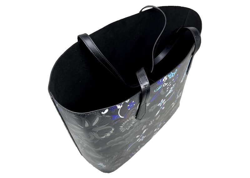 Givenchy Flower Pattern Tote Bag Black in Leather - US