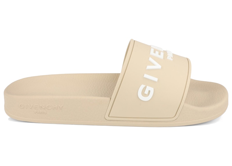 Givenchy Logo Signature Slides Beige (Women's) - BE30AS-E2GR-250 - US
