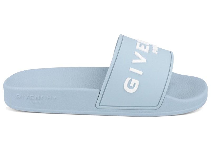 Givenchy Logo Signature Slides Sky Blue (Women's) - BE30AS-E2GR-450 - US