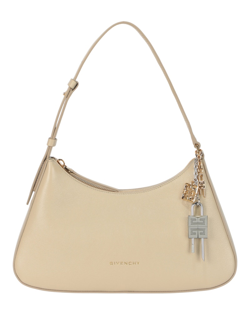 Givenchy Lucky Lock Shoulder Bag Off White in Leather - US