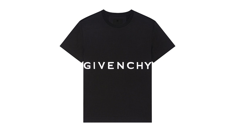 Givenchy Oversized Logo Embroidered T-shirt Black Men's - US