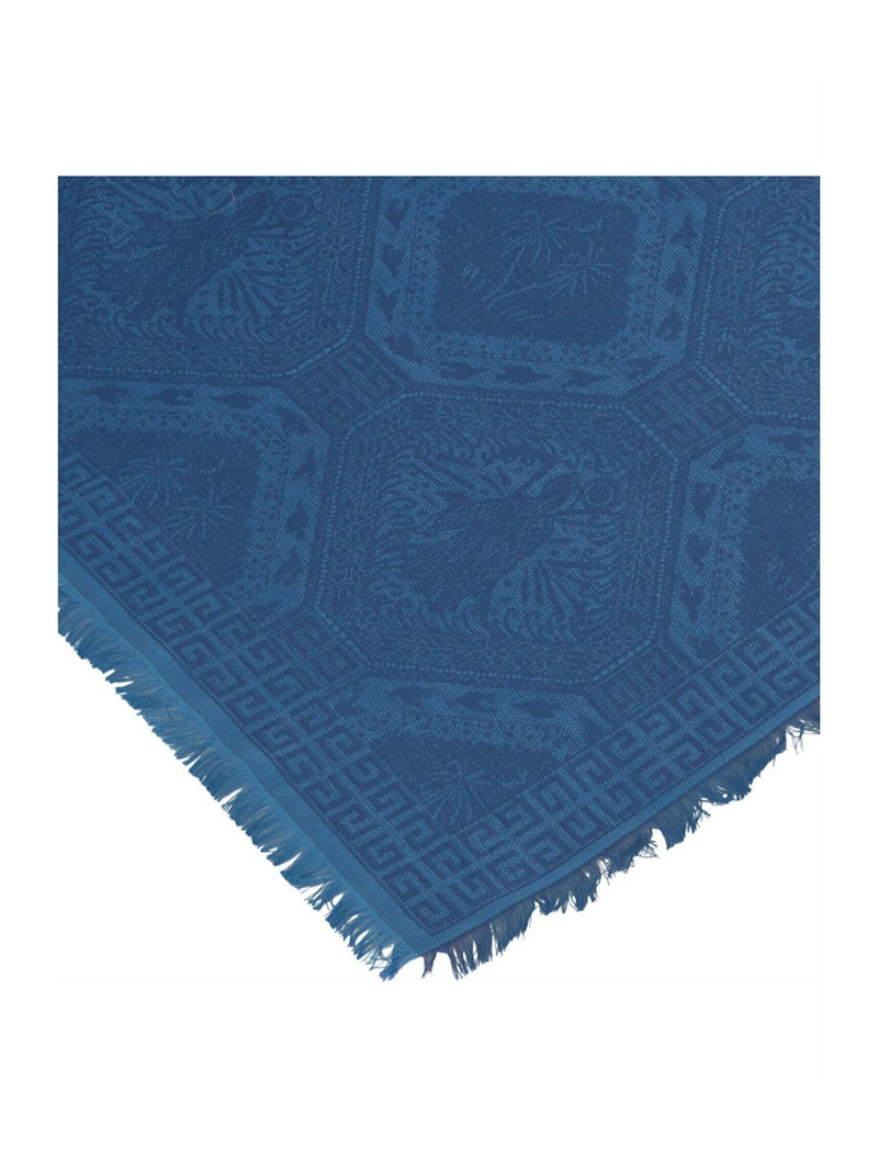 Givenchy Patchwork Silk Blend Shawl Blue in Silk - US