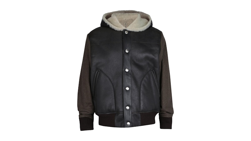 Givenchy Reversible Shearling Varsity Jacket Brown Beige Men's - US