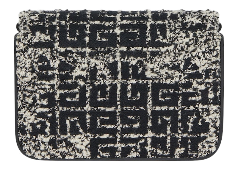 Givenchy Small 4G Bag In Tweed Black in Cotton/Linen with Silver-tone - US
