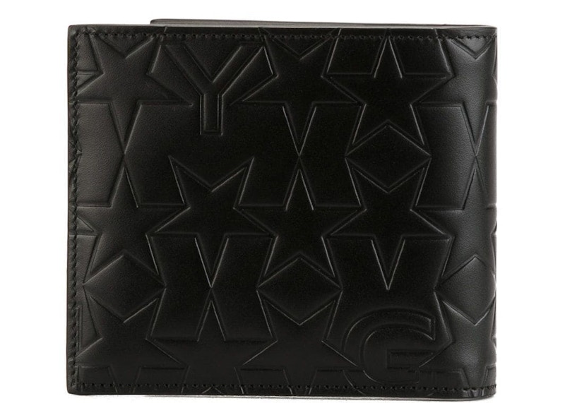 Givenchy Wallet Star Embossed Leather Black in Calfskin Leather