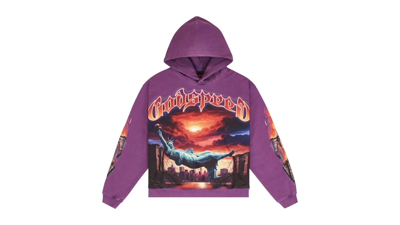 Godspeed Burnt Bridges Hoodie Grape Men's - FW25 - US