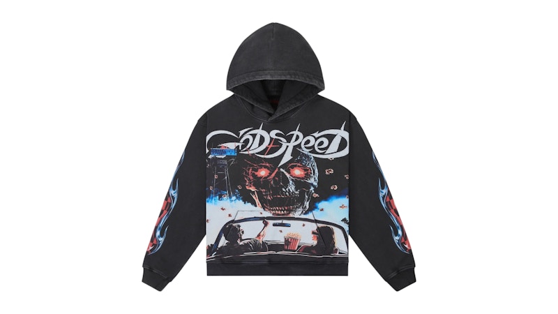 Godspeed Drive In Hoodie Black Wash Men's - FW25 - US