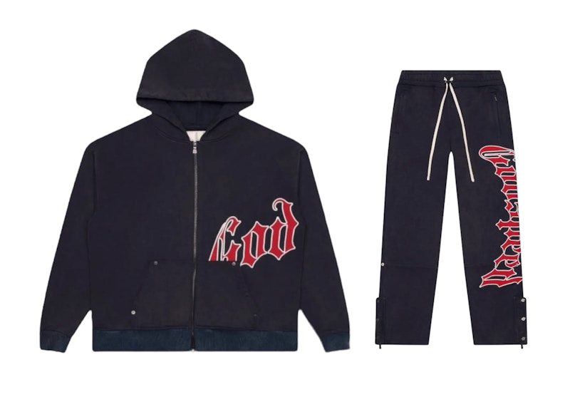 Godspeed OG Logo V2 Sweatsuit Navy/Red Men's - FW25 - US