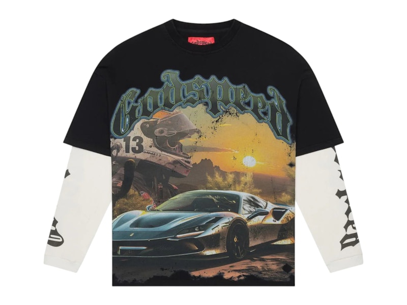 Godspeed Sunset Drift Layered L/S T-shirt Black Wash Men's - FW24 - US