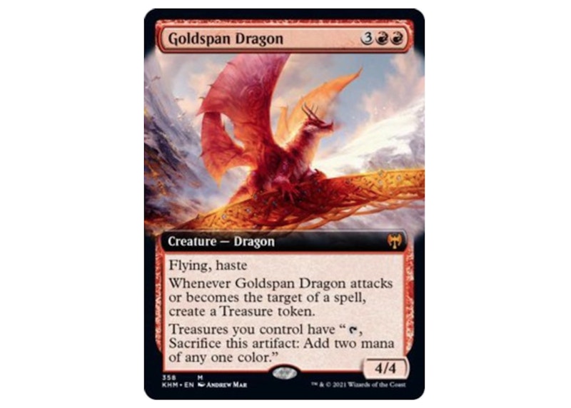 Goldspan Dragon (Extended Art) Magic: The Gathering TCG Kaldheim Mythic ...