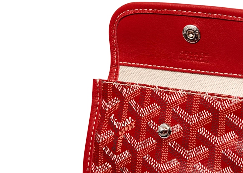 Goyard Anjou Tote Mini Red in Calfskin/Canvas with Palladium-tone - US