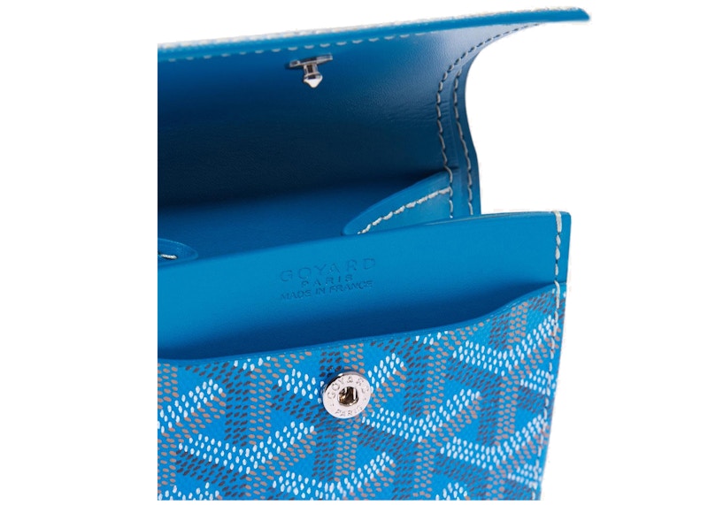 Goyard Marigny Wallet Sky Blue in Canvas/Calfskin Leather with ...