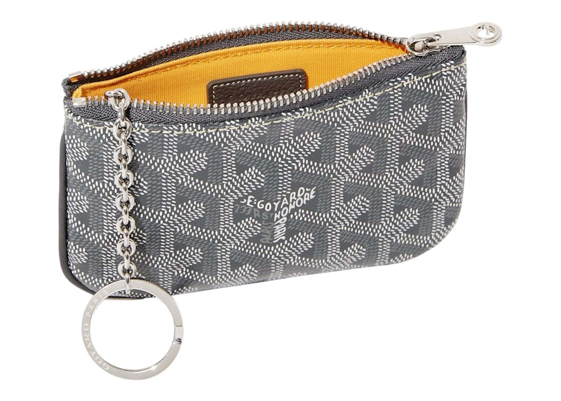 Goyard Sénat Nano Key Pouch Grey in Canvas/Calfskin with Silver-tone - US