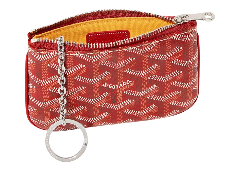 Goyard Sénat Nano Key Pouch Red in Canvas/Calfskin with Silver-tone - US
