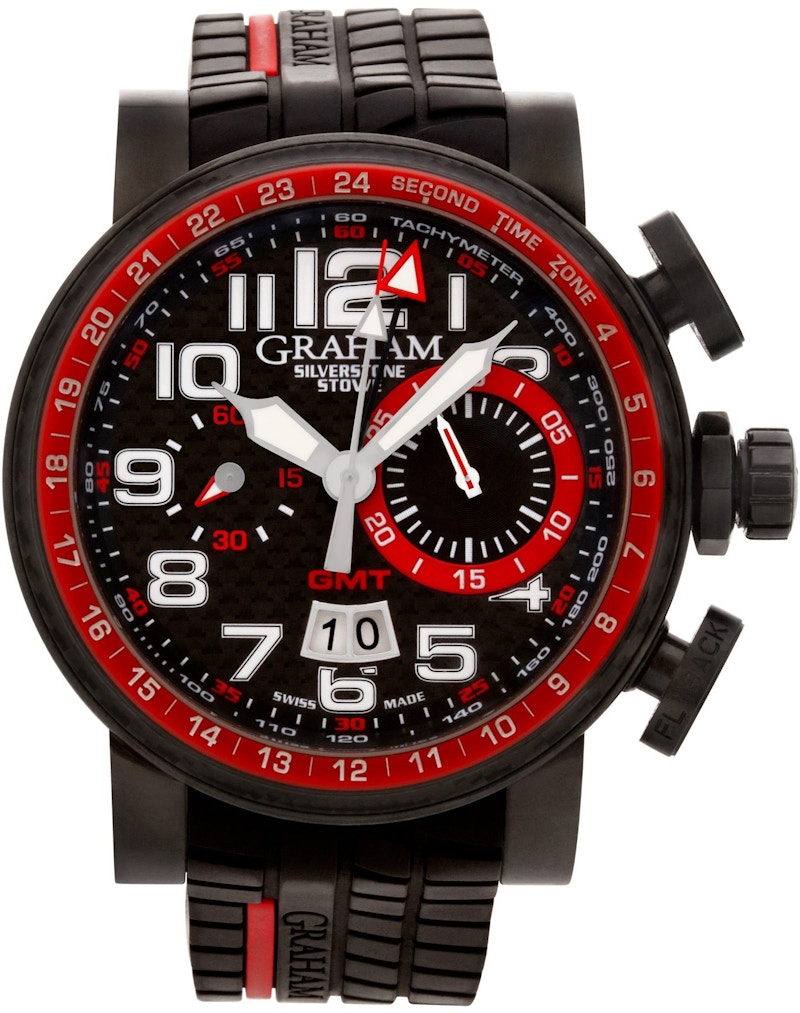 Graham Silverstone Stowe GMT GMT 2BLCB.B10A 48mm in Stainless Steel - MX