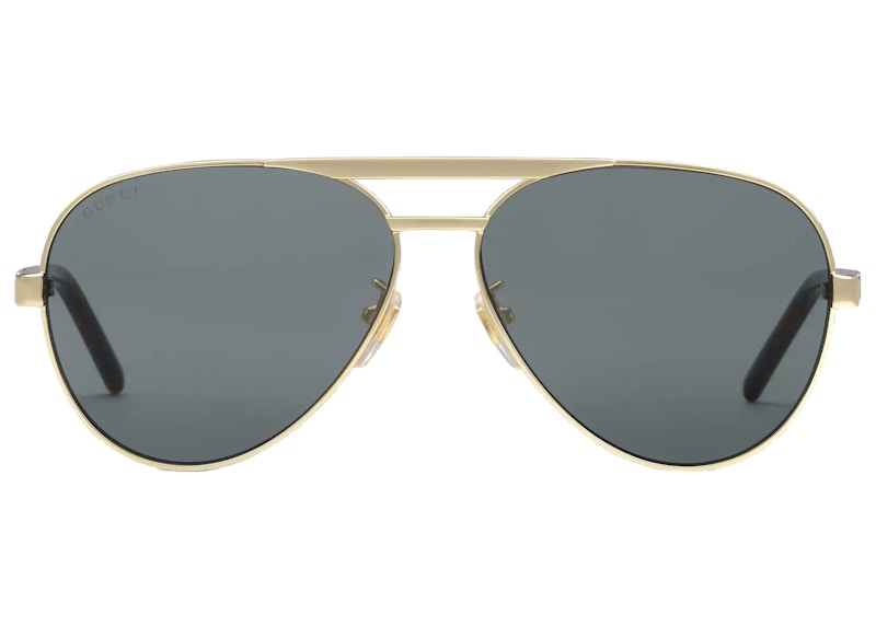 Gucci Aviator Frame Sunglasses Gold (691379 I3330 8012) in Gold Metal - GB