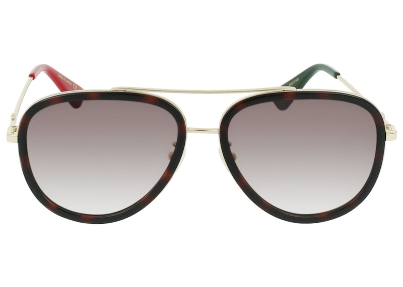 Gucci Aviator-Style Metal Sunglasses Gold/Brown (GG0062S-30001035-012 ...