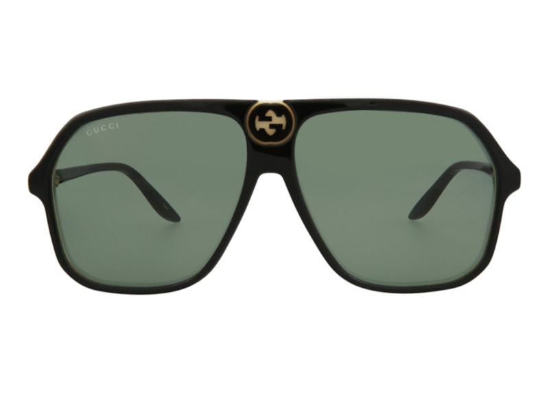 Gucci Aviator Sunglasses Black/Black/Green (GG0734S-30008884-004) in ...