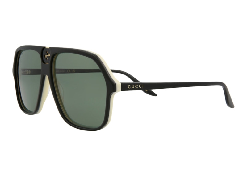 Gucci Aviator Sunglasses Black/Black/Green (GG0734S-30008884-004) in ...