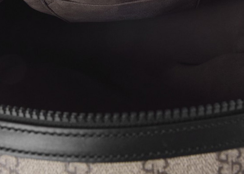 Gucci Backpack GG Supreme Small Beige/Ebony in Coated Canvas with ...