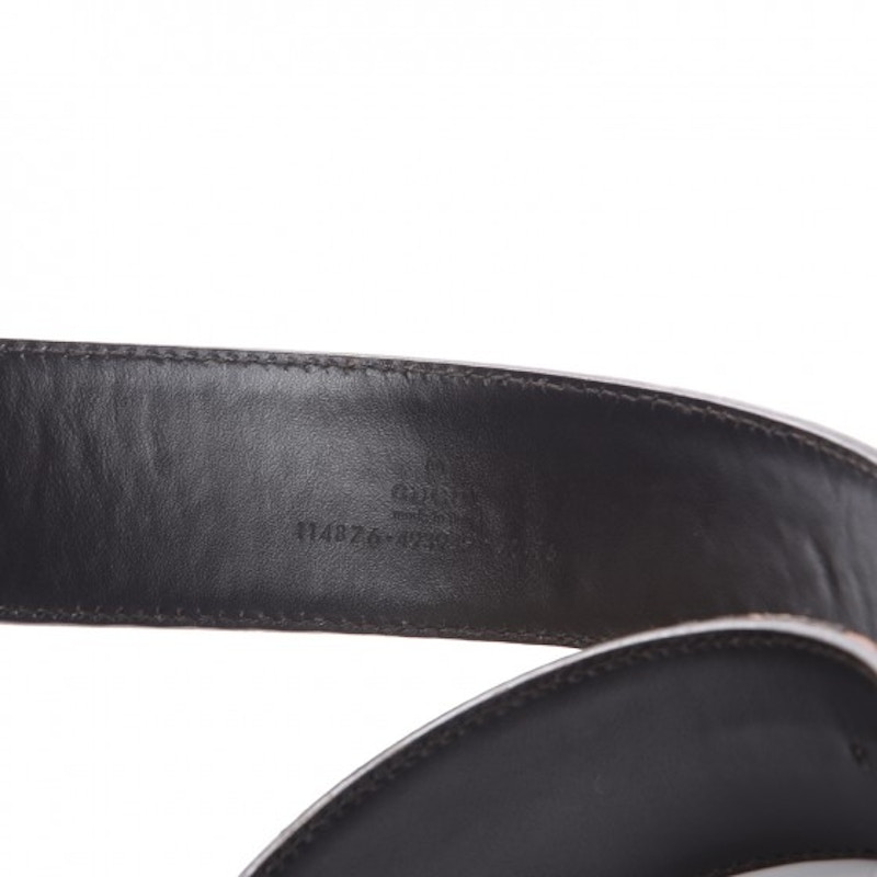 Gucci Belt Monogram Beige/Off White in Canvas Leather with Light Gold-Tone