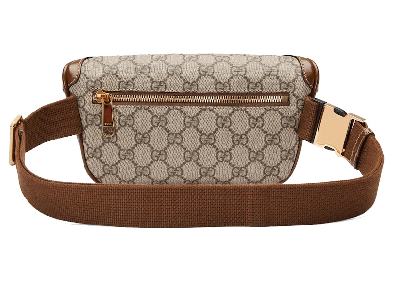 Gucci Belt Bag with Interlocking G Beige/Ebony in Canvas with Gold-tone ...