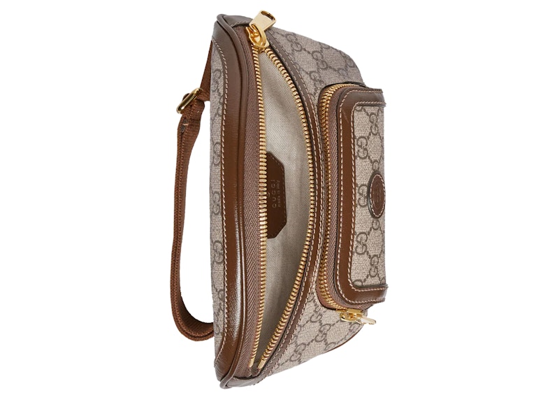 Gucci Belt Bag with Interlocking G Beige/Ebony in Canvas with Gold-tone ...