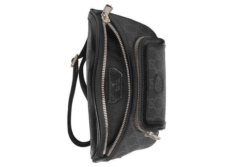 Gucci Belt Bag with Interlocking G Black in Canvas with Silver-tone - US