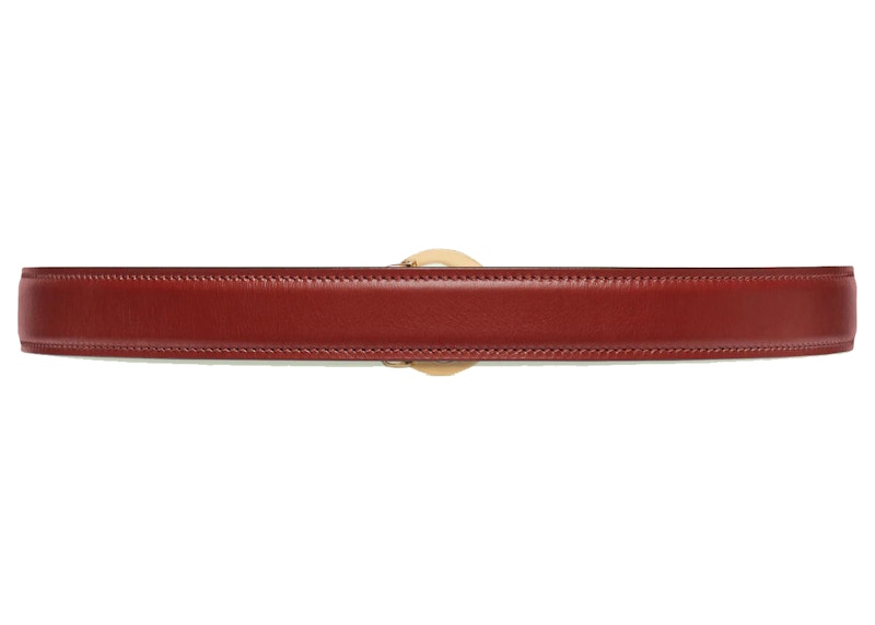 Gucci Blondie Belt Ruby Red in Leather with Gold-tone - US