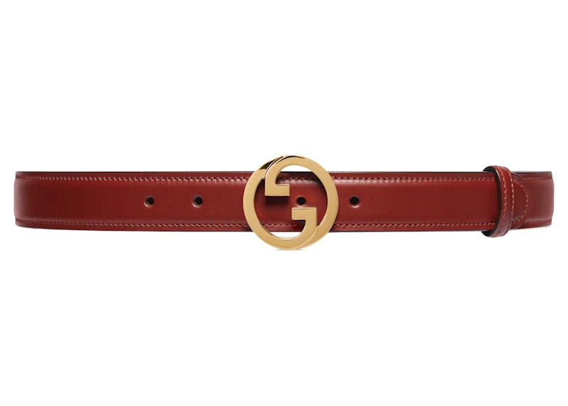 Gucci Blondie Belt Ruby Red in Leather with Gold-tone - US