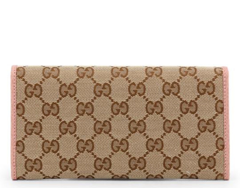 Gucci Continental Long Flap Wallet GG Supreme Pink Lining in Canvas ...