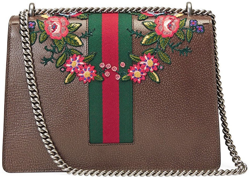 Gucci Dionysus Owl-Embroidered Medium Brown Multicolor in Pebbled ...