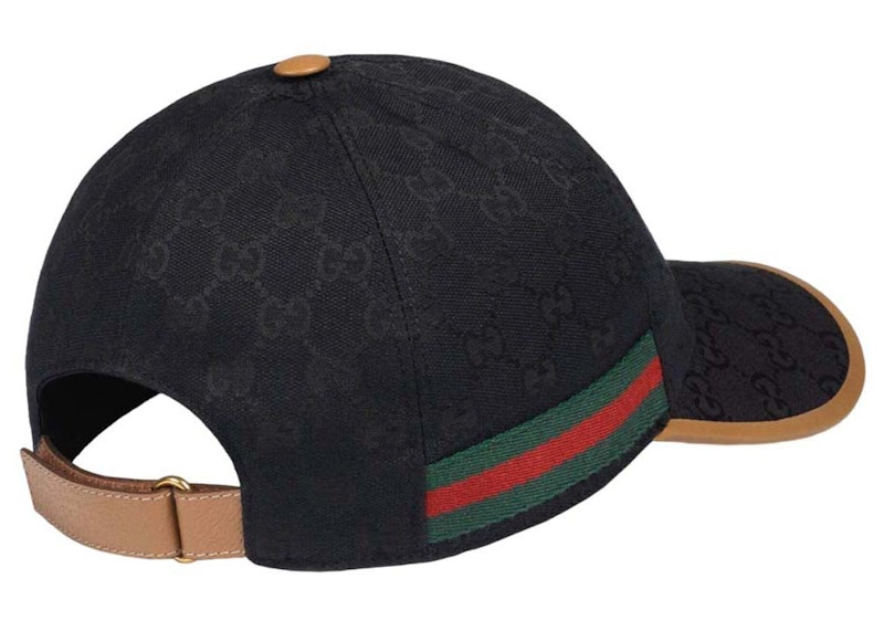 Gucci GG Canvas Baseball Cap Black/Beige Men's - US