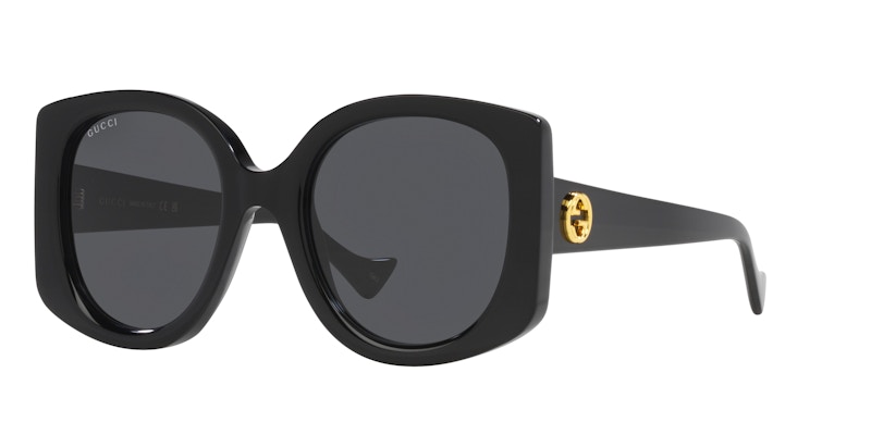 Gucci GG Rectangle Sunglasses Black (GG1257S-001) in Acetate - US