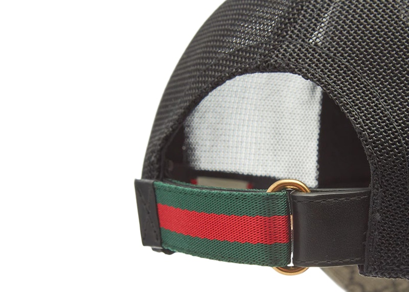 Gucci GG Supreme Kingsnake Velcro Strap Baseball Cap Beige/Brown - US