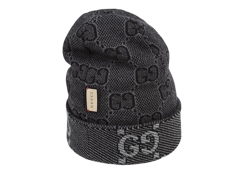 Gucci GG Wool Hat Black/Dark Grey in Wool - US