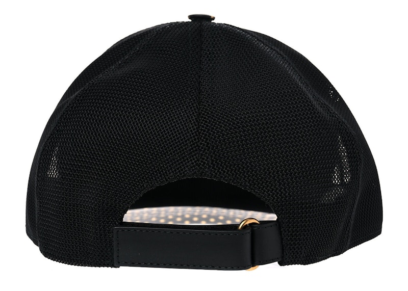 Gucci Guccy Star Print Baseball Velcro Strap Cap Black/Gold - US