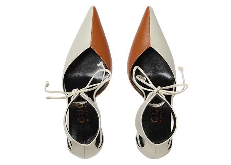 Gucci High Heel Pump with Ankle Cuff Grey Brown (Women's) - 715146 ...