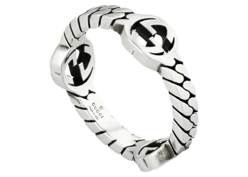 Gucci Interlocking G Ring Silver in 925 Sterling Silver with Silver-tone - US