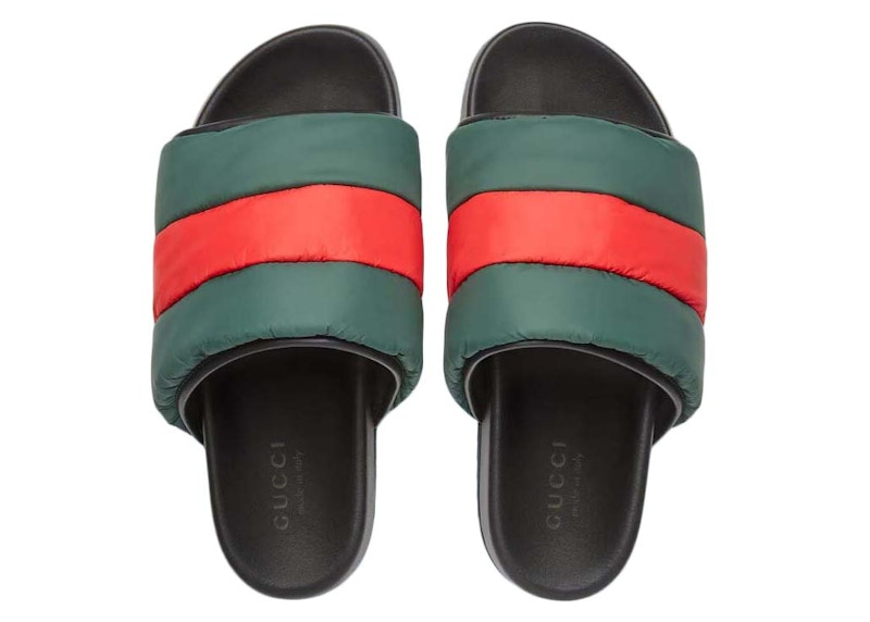 Gucci Padded Web Slide Red Green Men's - 692387 UFR30 3060 - US